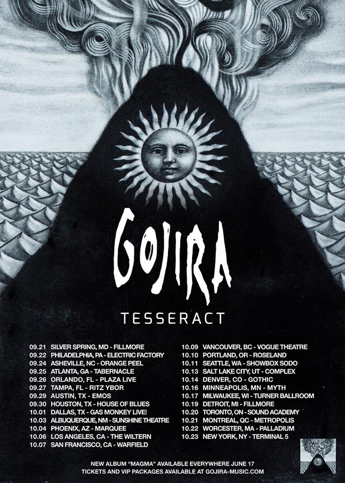 Gojira à Montréal en octobre 2016 - Sors-tu?