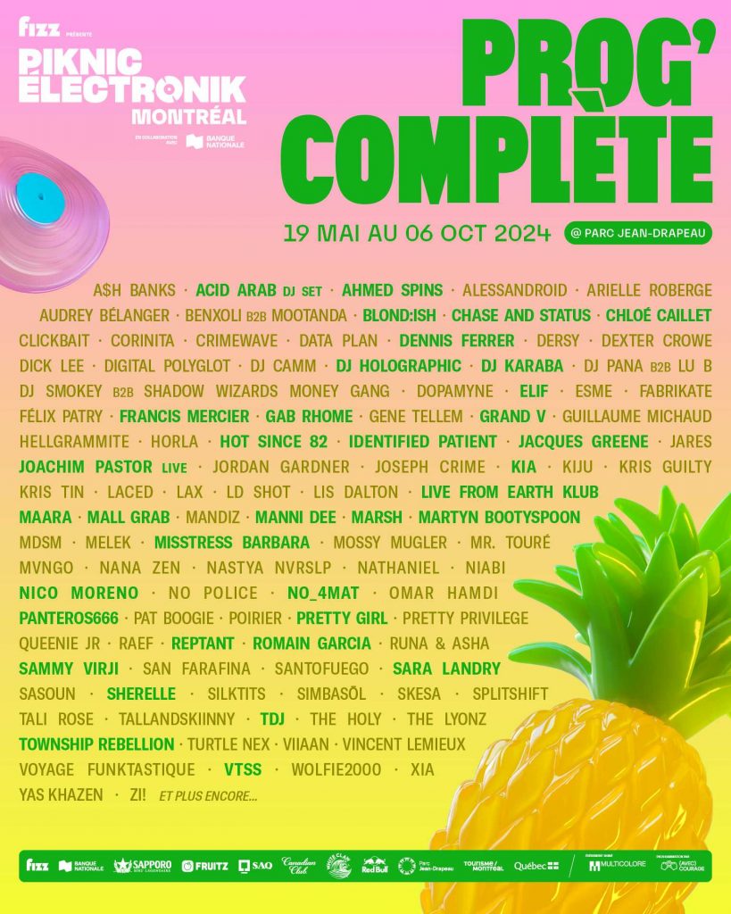 Le Piknic Électronik dévoile sa programmation pour l’été 2024 – Sors-tu? – Média de sorties ...